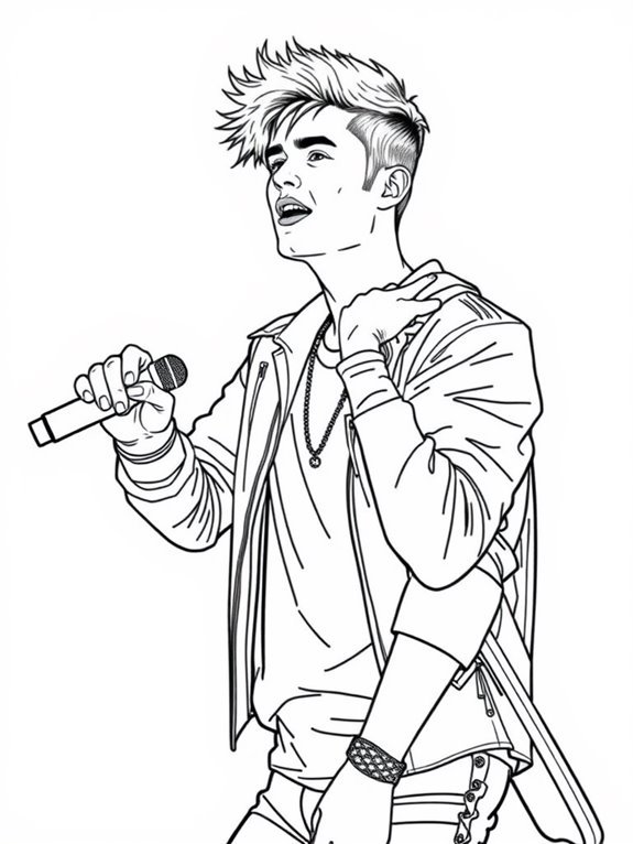 10 Free Printable Justin Bieber Coloring Pages For Fans