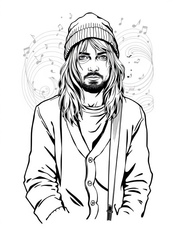 10+ Inspiring Kurt Cobain Drawing Ideas for Artists - bingleymusiclive.com