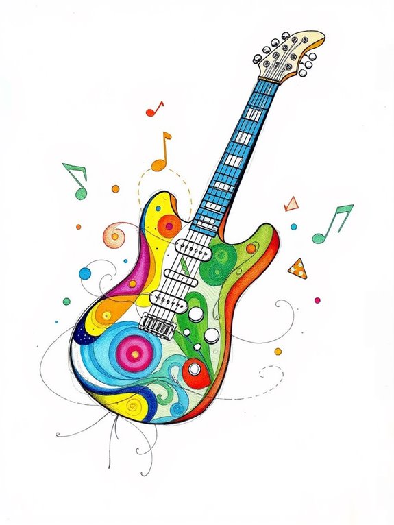 10+ Creative Electric Guitar Drawing Ideas to Inspire You ...