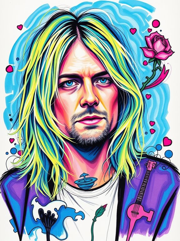 10+ Inspiring Kurt Cobain Drawing Ideas for Artists - bingleymusiclive.com